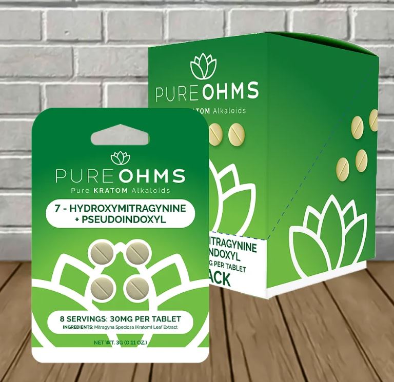 Pure Ohms 7-OH | Pseudo Chewable Extract| 4 Tablets | 10 Pack Display ...